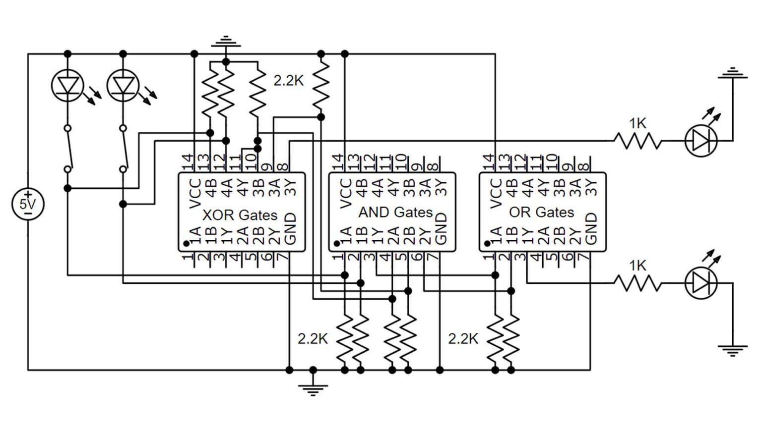 Full Adder | Logic Gates Built with Transistors