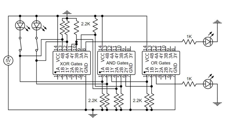 Full Adder | Logic Gates Built with Transistors