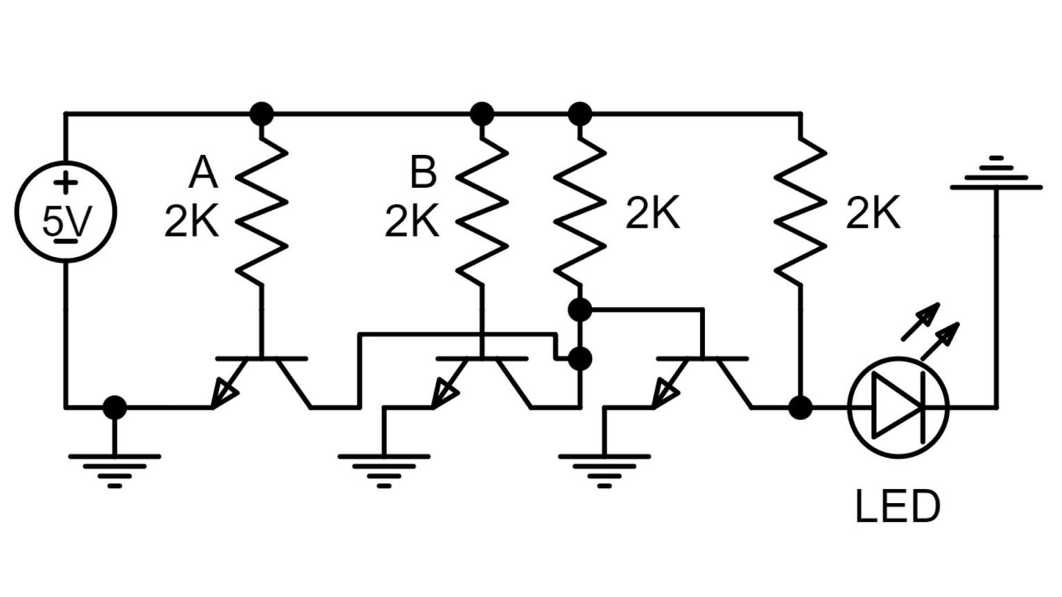 OR Gate | Examples Built Using Individual Transistors