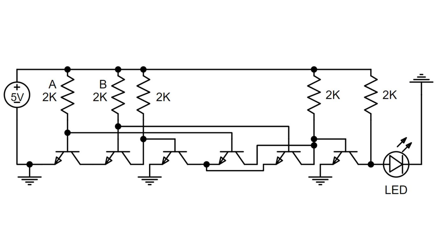XOR Gate, Exclusive OR Gate | Built with Transistors