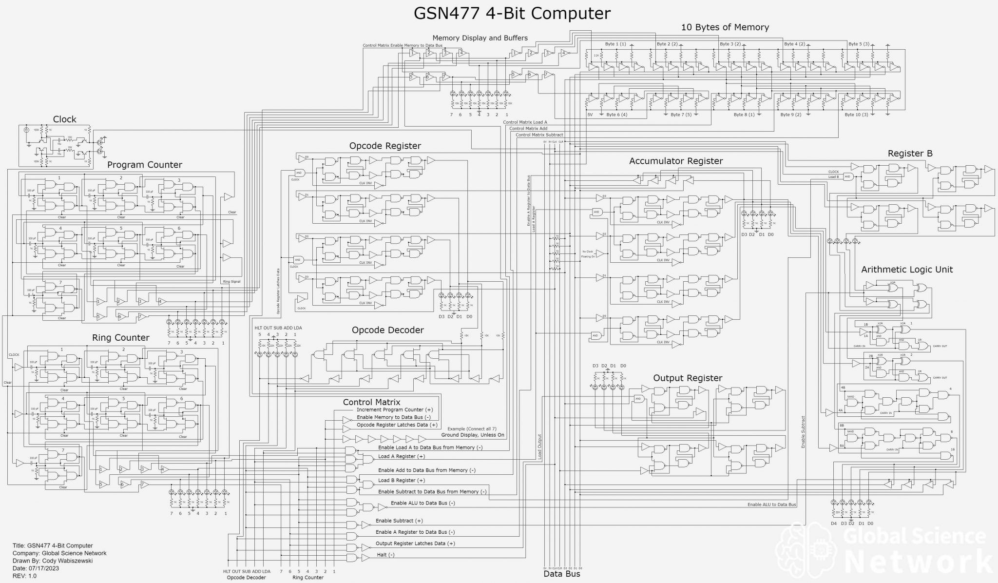4-Bit Computer Built on Breadboards | Using Transistors